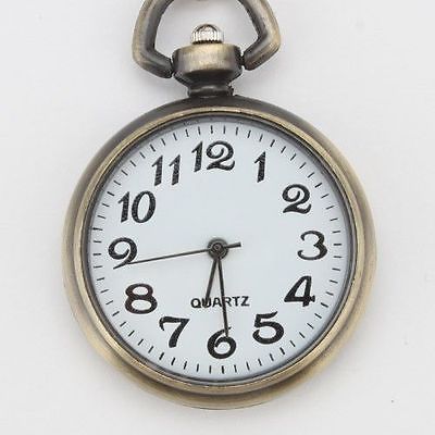 Retro Vintage Bronze Keychain Pocket Watch Sport Key Ring Round Pendant ...