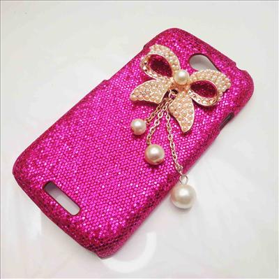 Bling Shiny Deluxe Small Bow Black Blingy Case Cover For Htc One S Hot ...